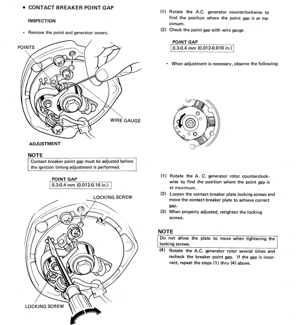 Honda C90 - ignition system and ignition timing